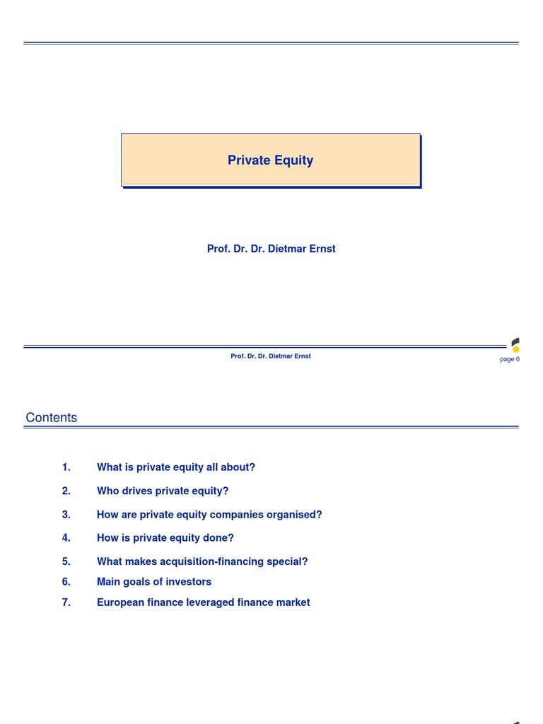 An Overview of Private Equity Financing: Definitions, Case Studies, and ...