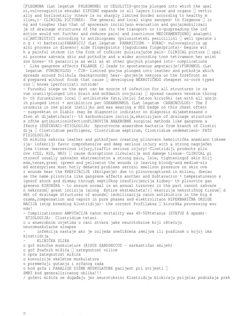Flegmona | PDF | Microbiology | Clinical Medicine