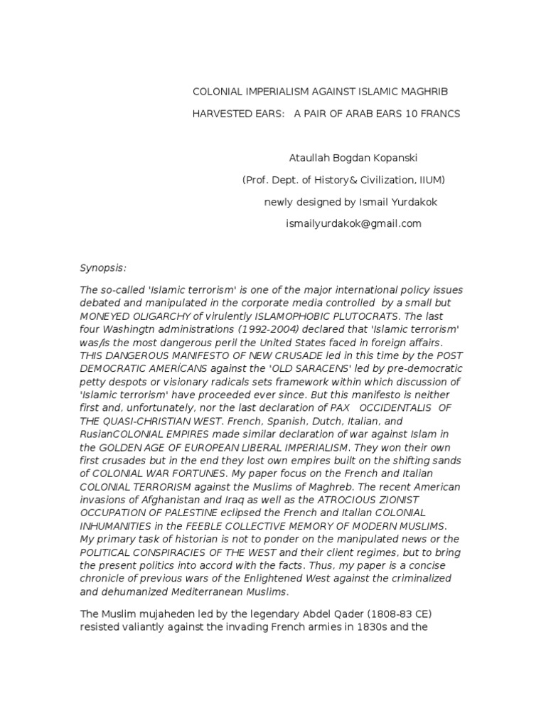 Kopanski's Paper | PDF | Algeria | France