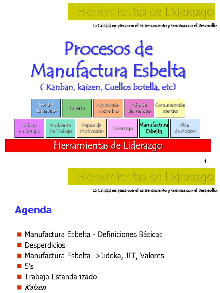 Manufactura Esbelta | Descargar gratis PDF | Lean Manufacturing | Calidad (comercial)
