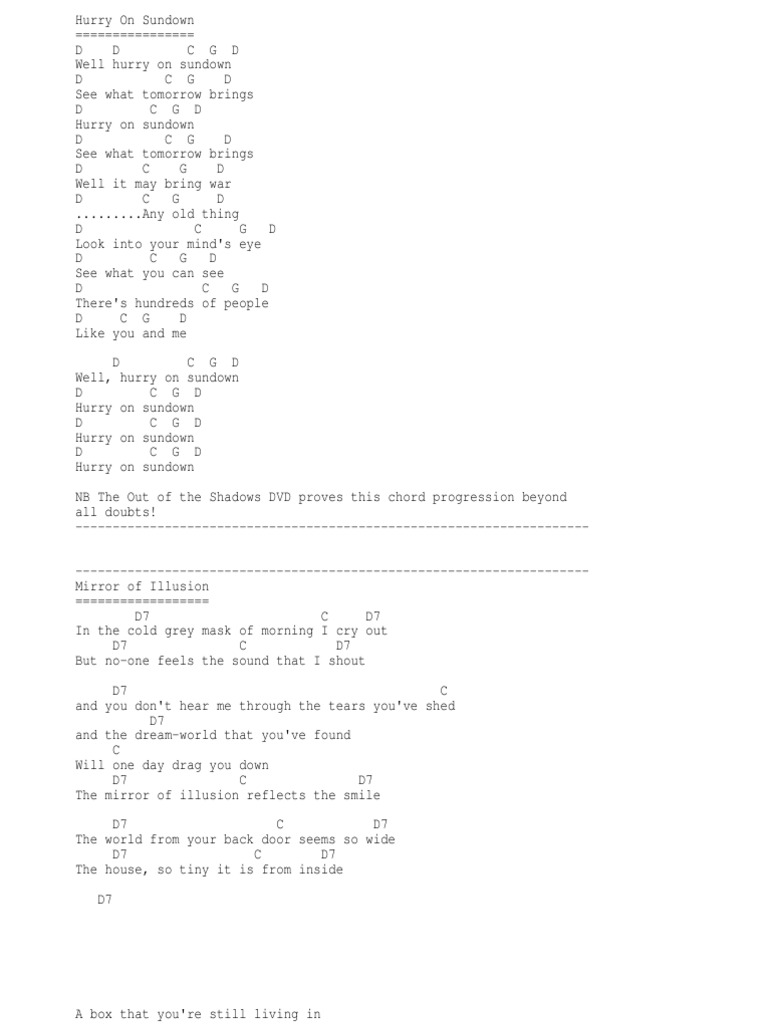 Hawkwind Guitar Tabs | PDF | Leisure | Nature