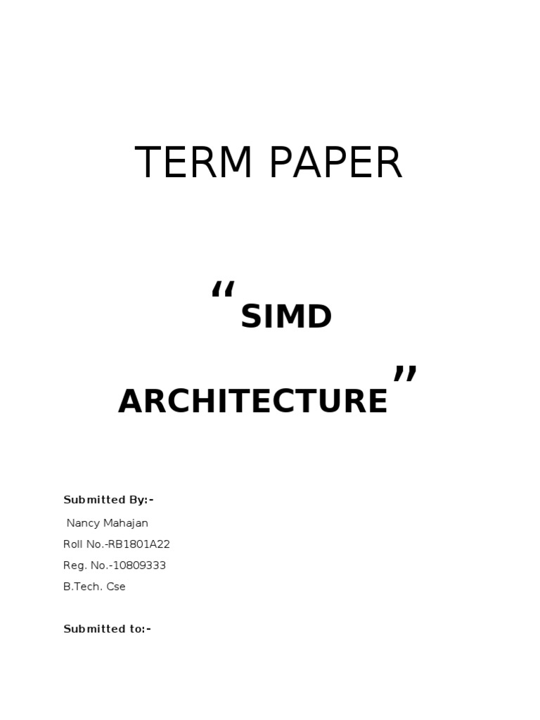 SIMD Architecture | PDF | Parallel Computing | Central Processing Unit