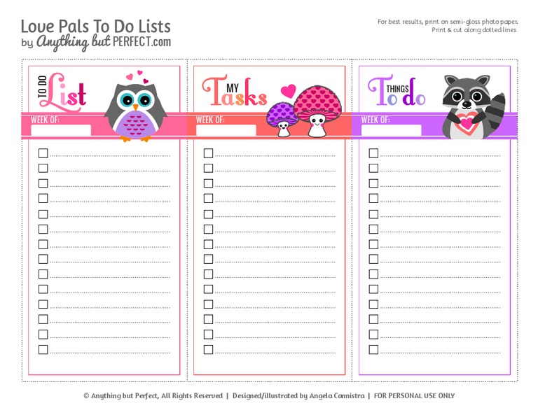 TO DO LISTS - დასაბეჭდი | PDF | Career & Growth | Games & Activities