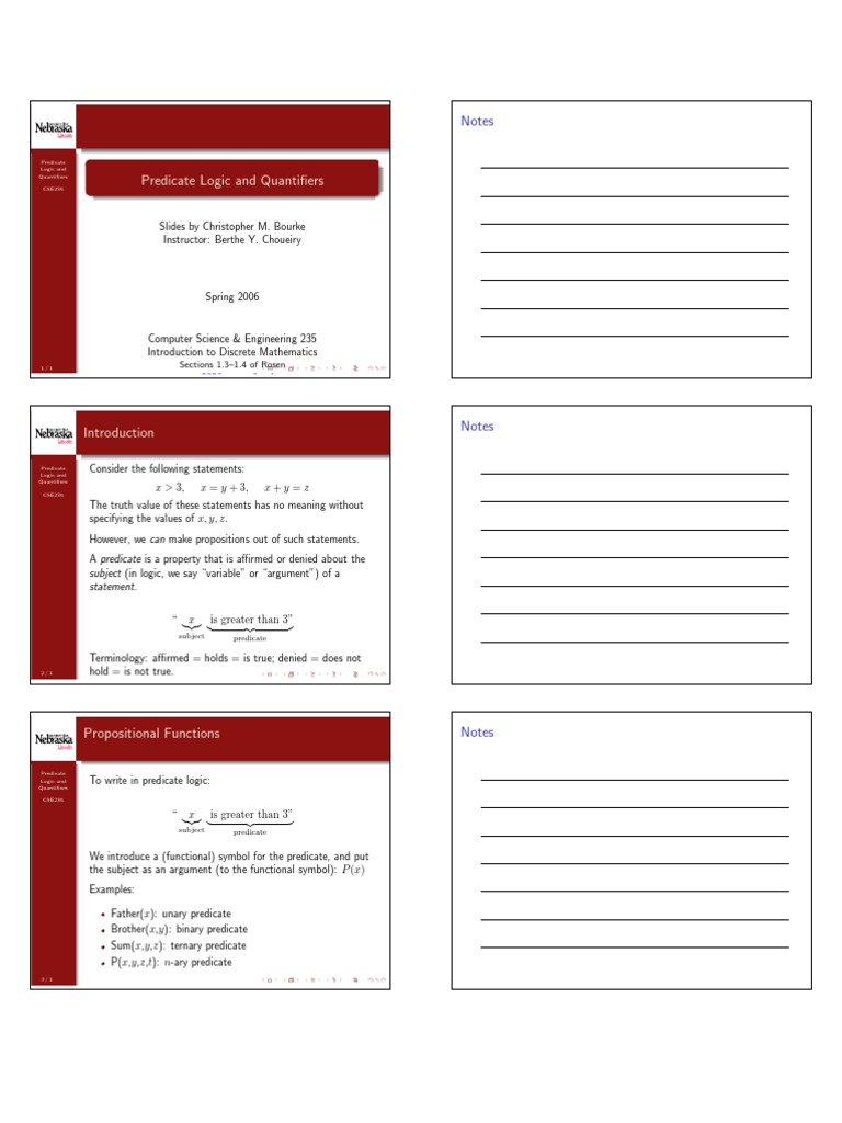 Proposition and Universe of Discourse | PDF | Logic | Syntax (Logic)