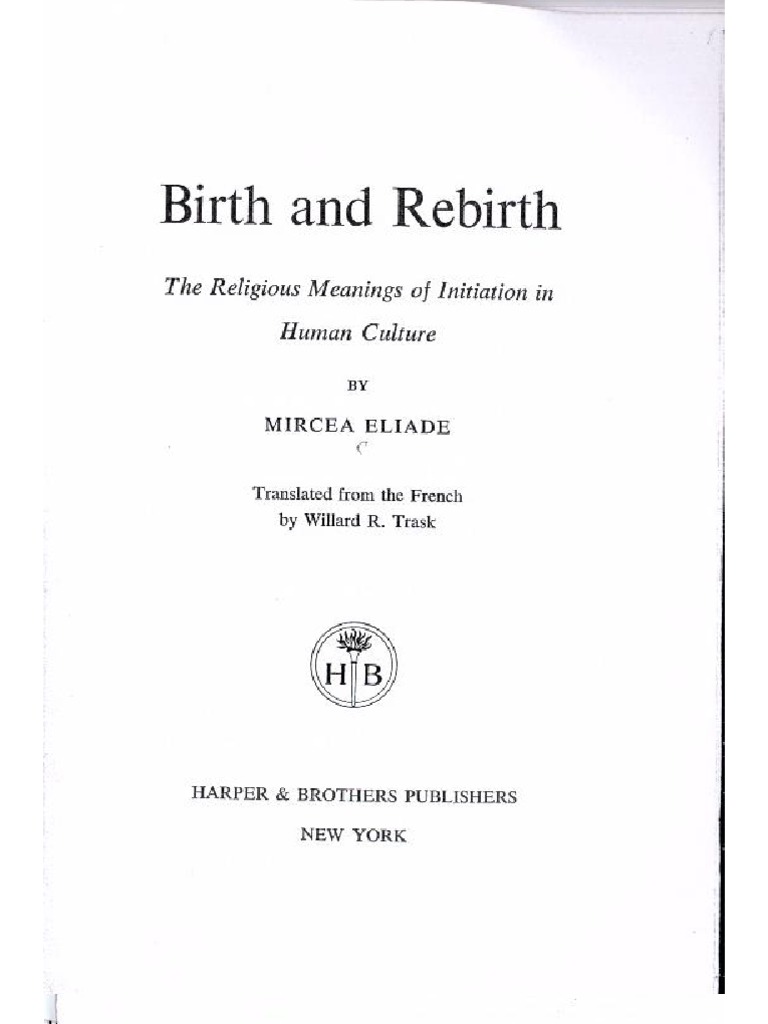 Eliade - Birth and Rebirth | PDF