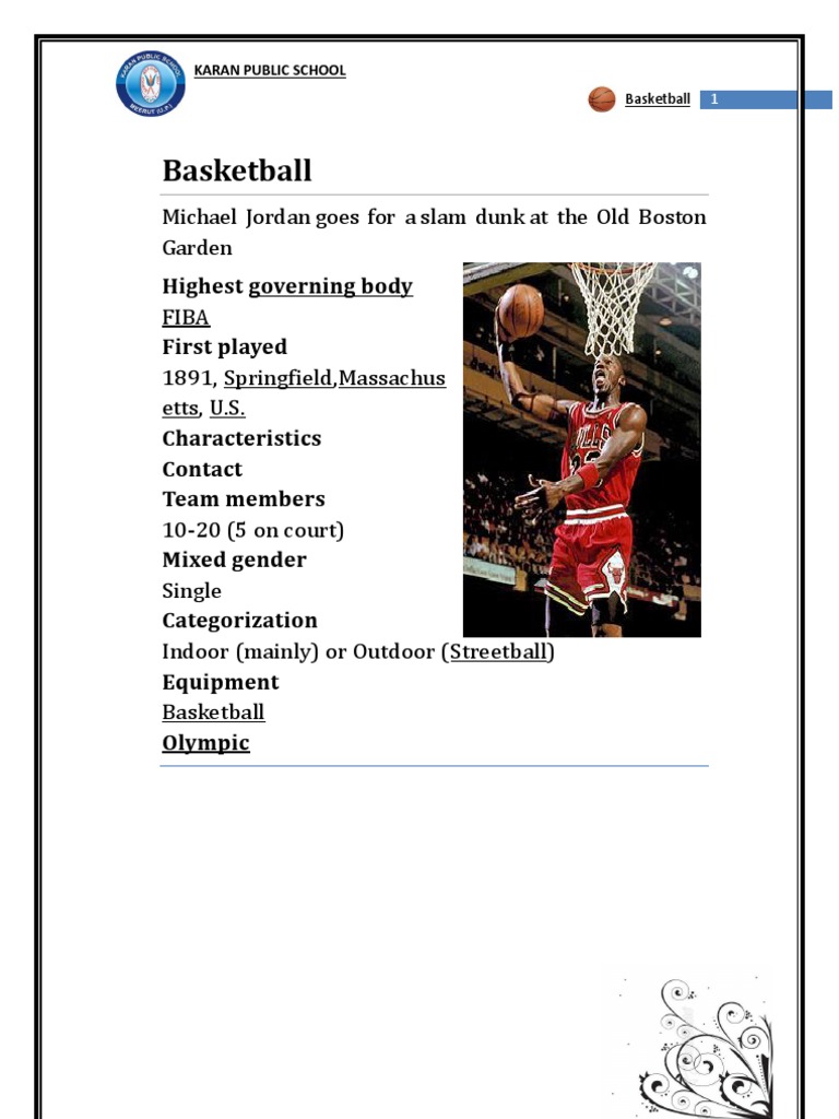 Basketball Project File | PDF | Basketball Positions | Games Of ...
