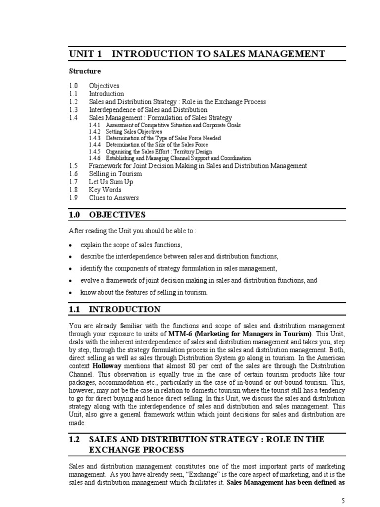 Sales Managment | PDF | Travel Agency | Sales