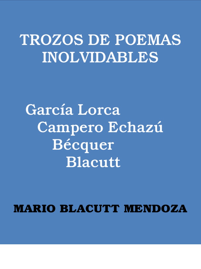 Trozos de Poemas Inolvidables (Fragmentos) | Descargar gratis PDF ...
