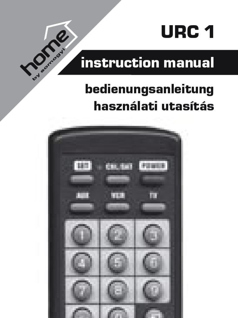 Remote Control Manual | PDF | Remote Control | Compact Cassette
