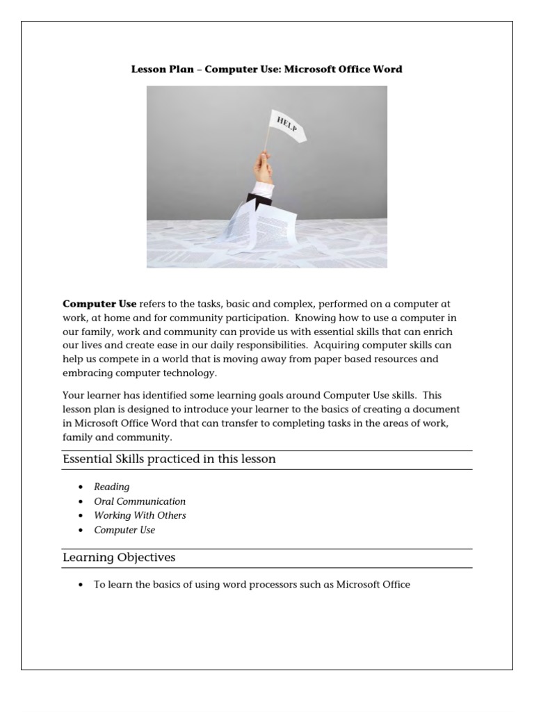 Lesson Plan in Ict | PDF | Icon (Computing) | Microsoft Word