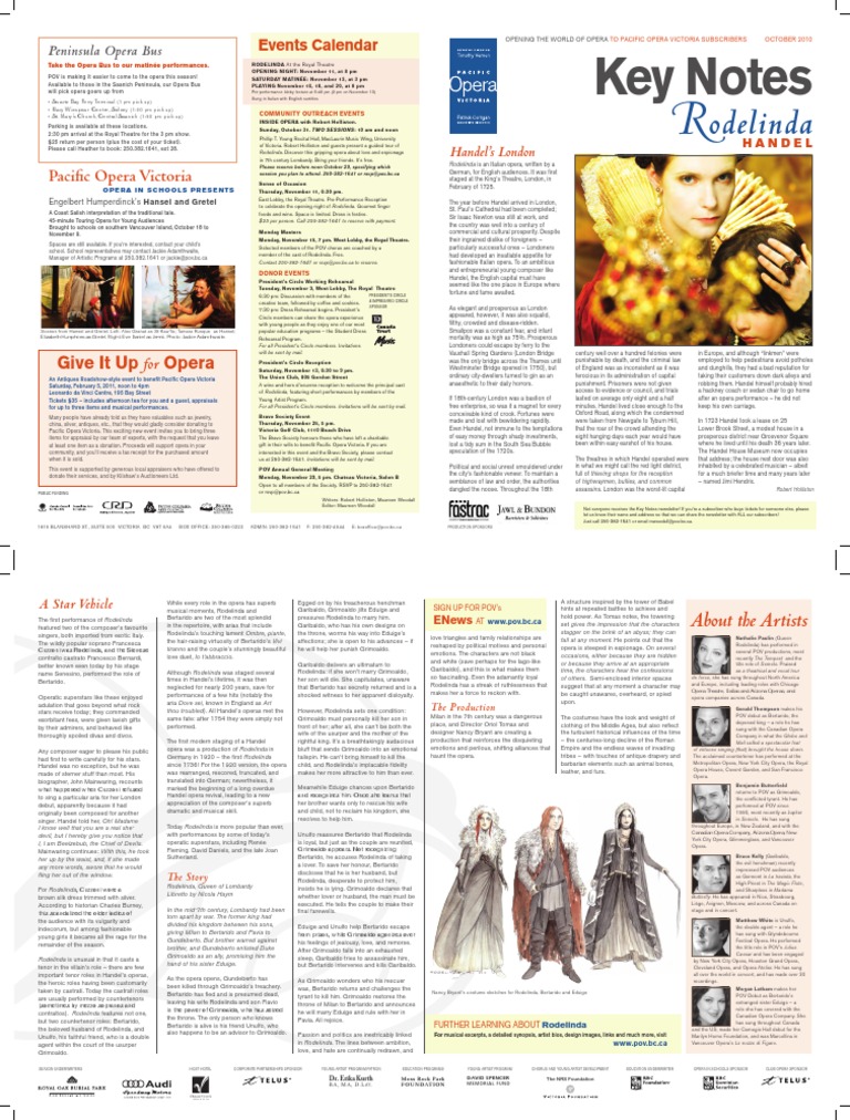 Rodelinda | PDF | George Frideric Handel | Opera