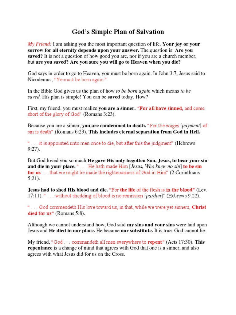 God's Simple Plan of Salvation | Salvation | Plan Of Salvation (Latter ...