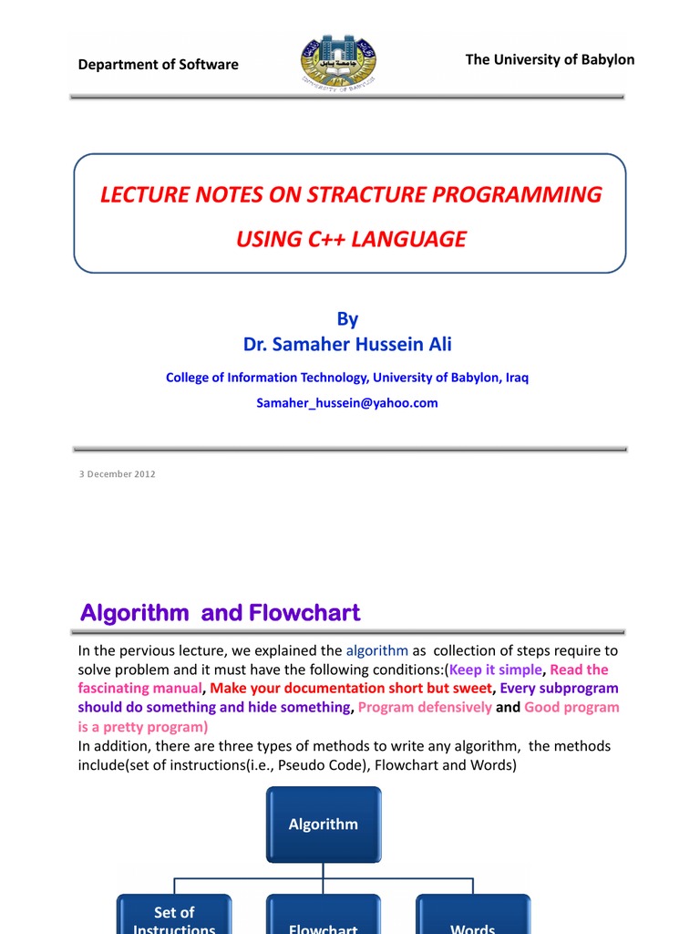 Lecture 2 | PDF | Algorithms | Computer Program