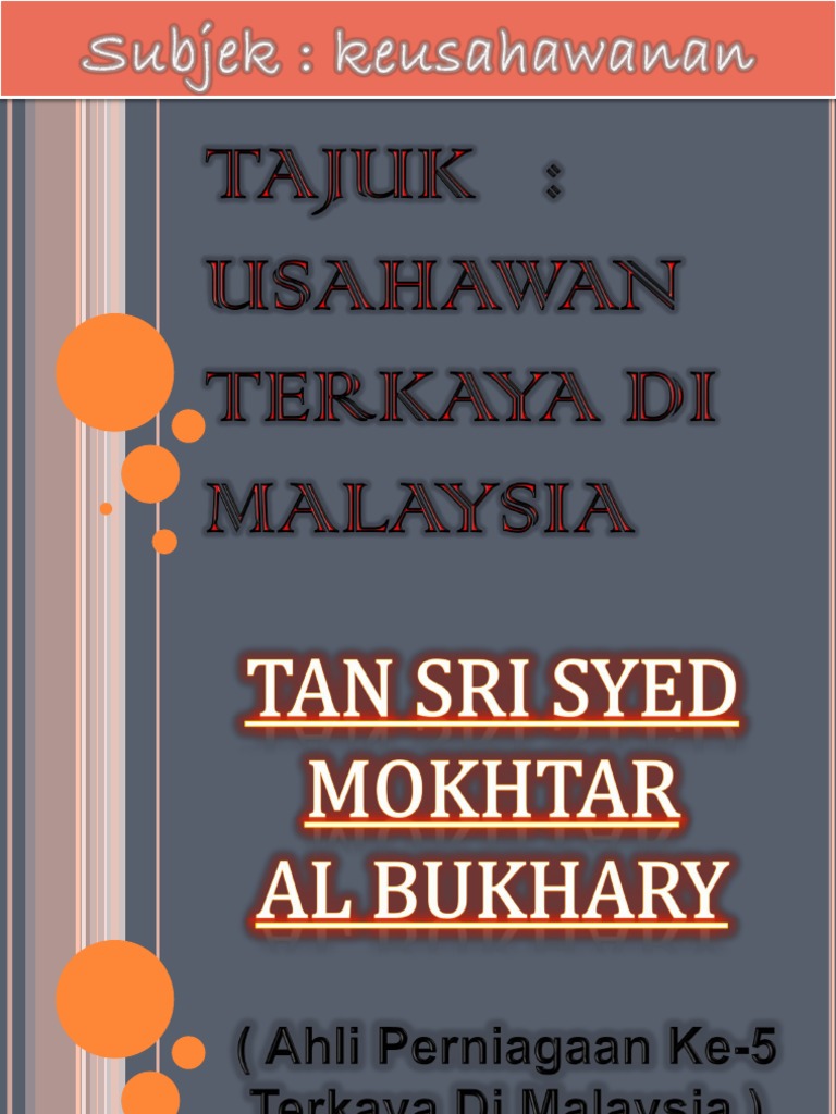 Tan Sri Syed Mokhtar Al Bukhary | PDF
