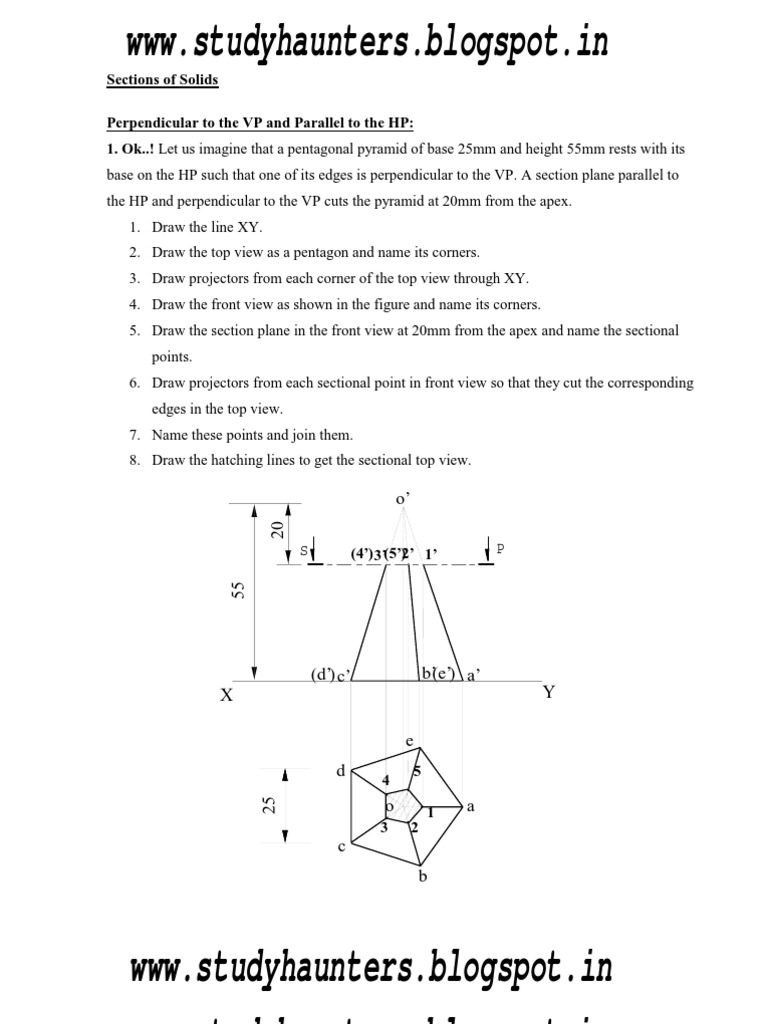 Section of Solids | PDF | Cartesian Coordinate System | Plane (Geometry)