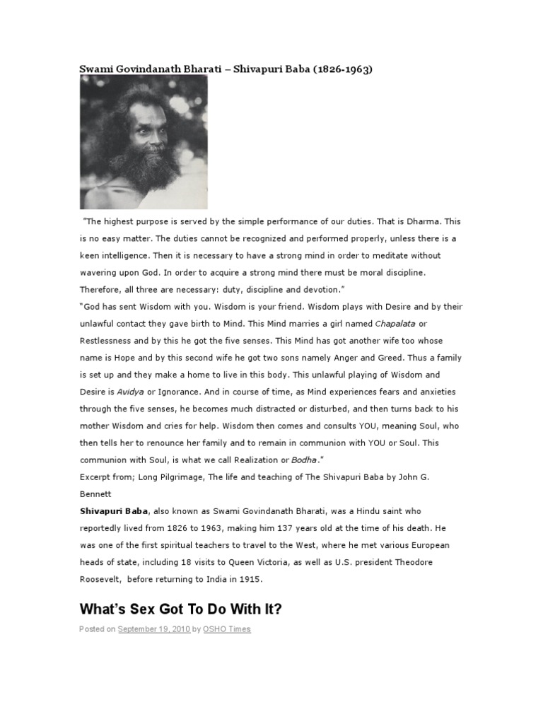 Shivapuri Baba - Hindu Saint Who Lived 137 Years | PDF | Anger | Wisdom