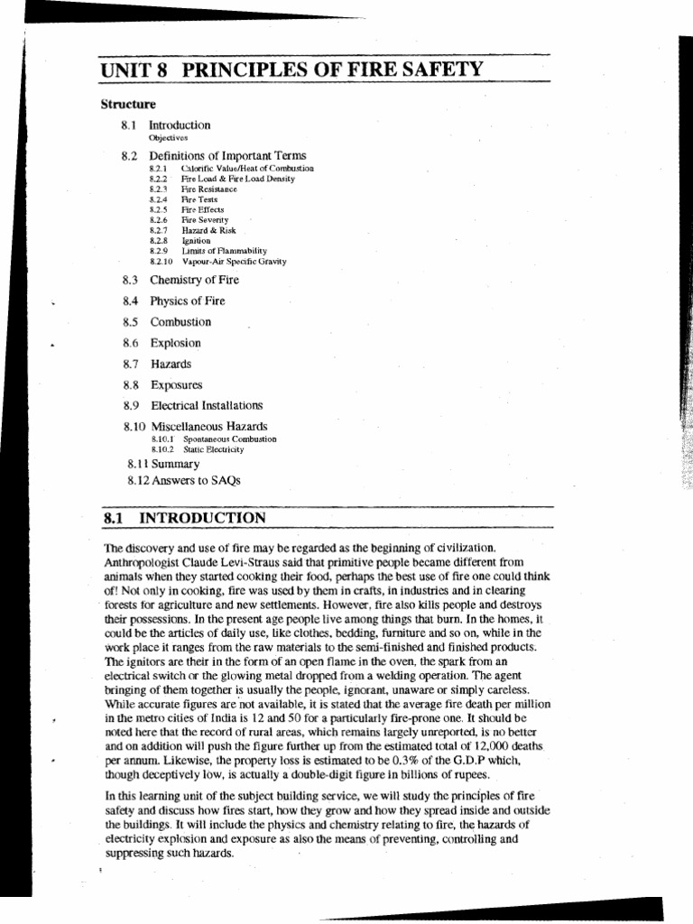 Principle of Fire Safety | Combustion | Fires