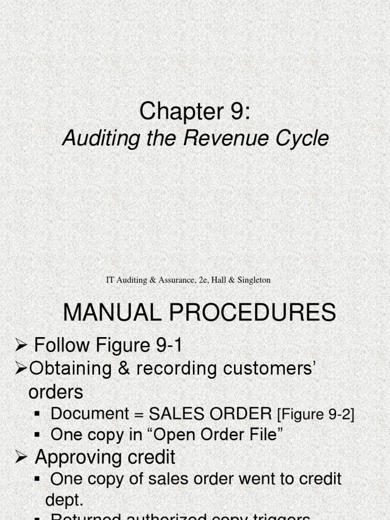 Auditing Revenue Cycle | Invoice | Receipt