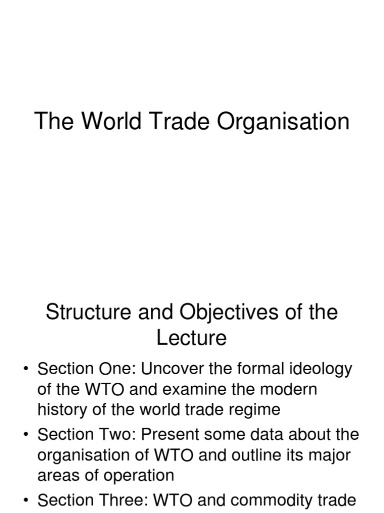 World Trade Organisation | PDF | World Trade Organization | Trade