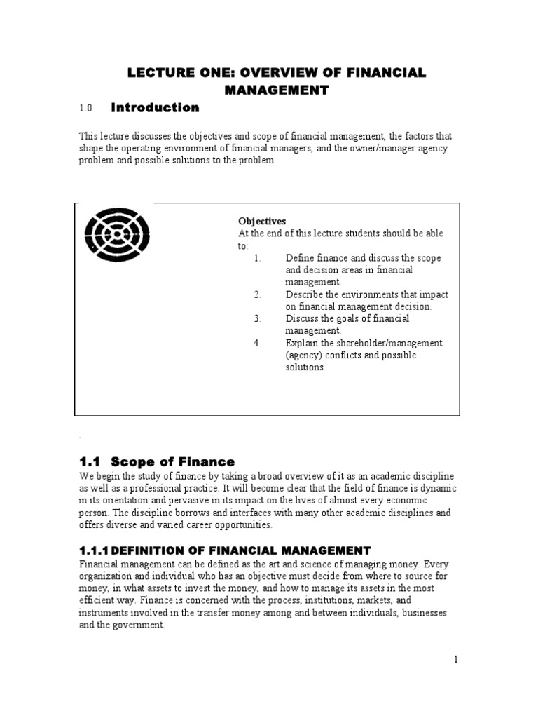 Financial Management - Overview of Financial Management | PDF ...