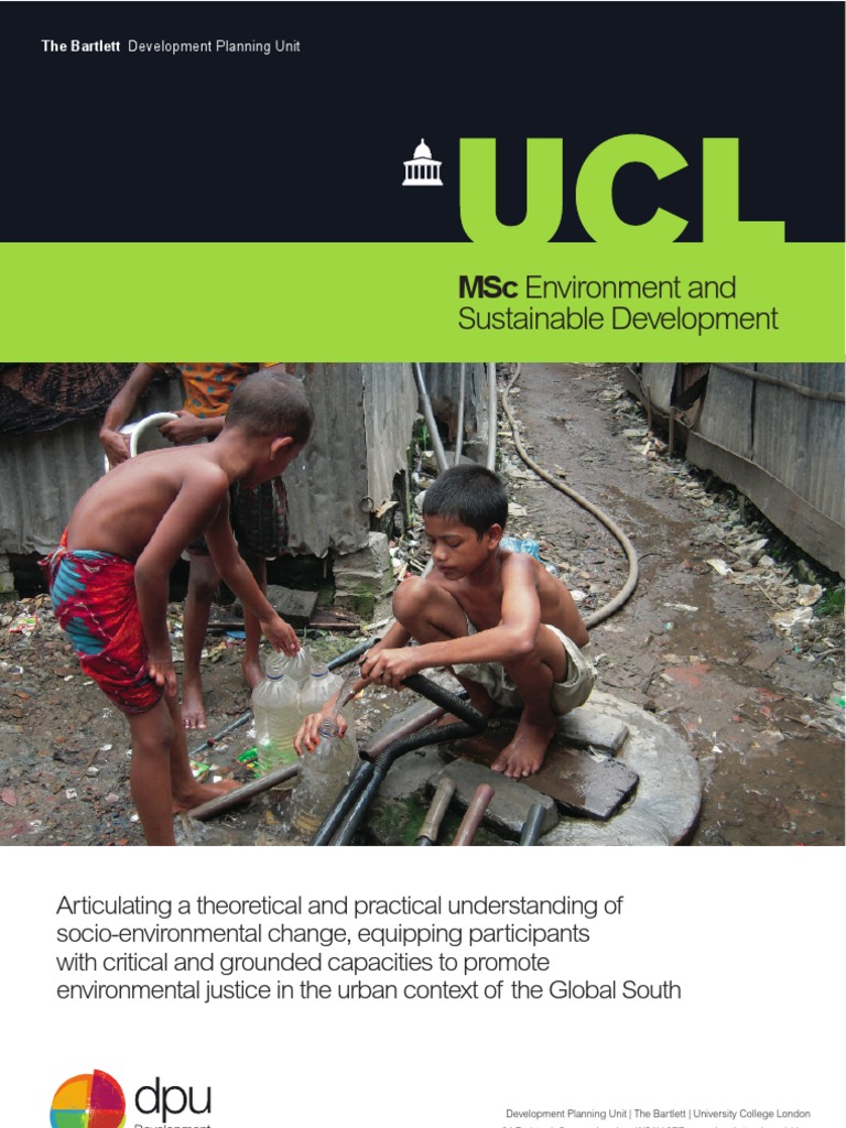MSC Environment and Sustainable Development at The Development Planning ...