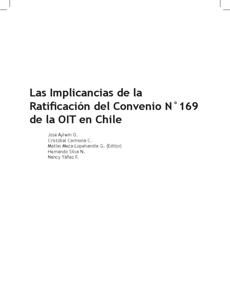 Libro Convenio 169 Version Final | PDF | Organización Internacional del ...