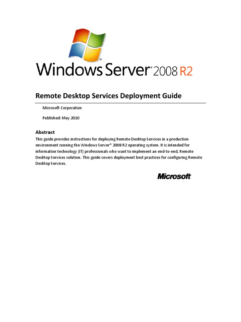 Remote Desktop Services Deployment Guide | PDF | Remote Desktop ...