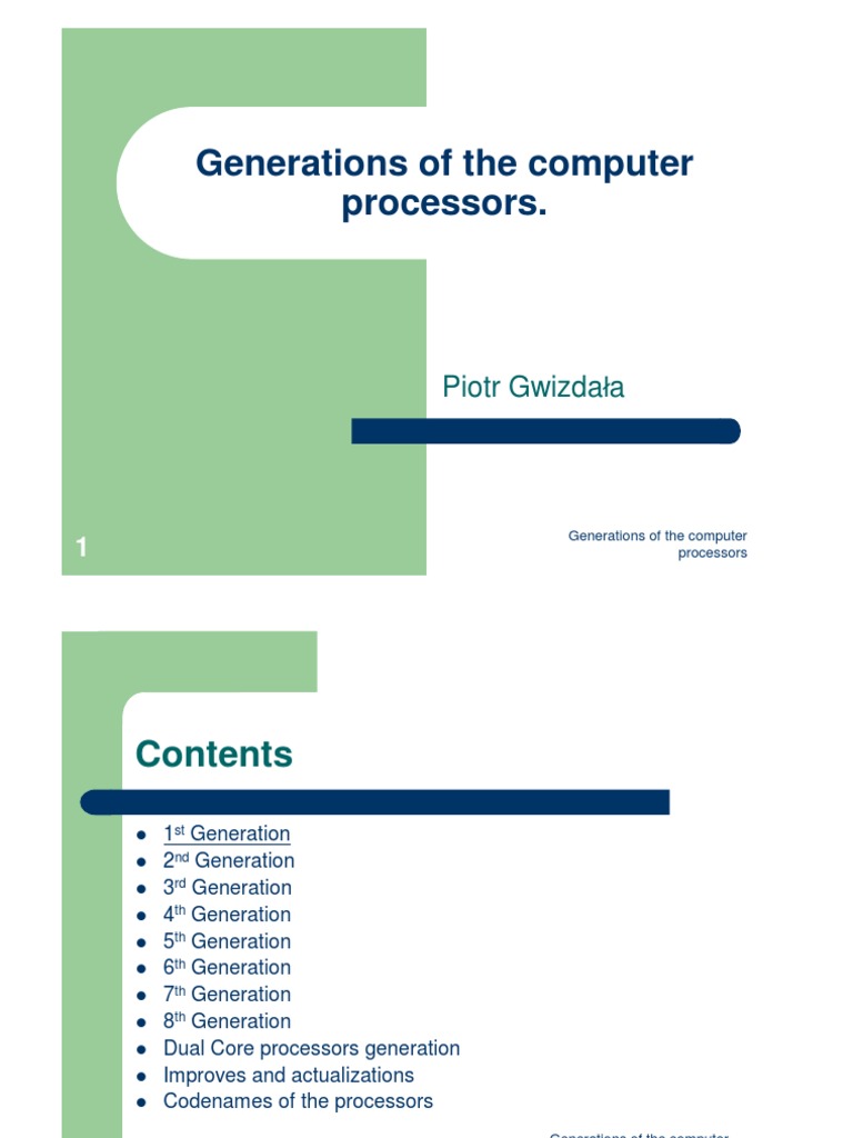 Generations of Computer Microprocessors | PDF | Central Processing Unit | Advanced Micro Devices
