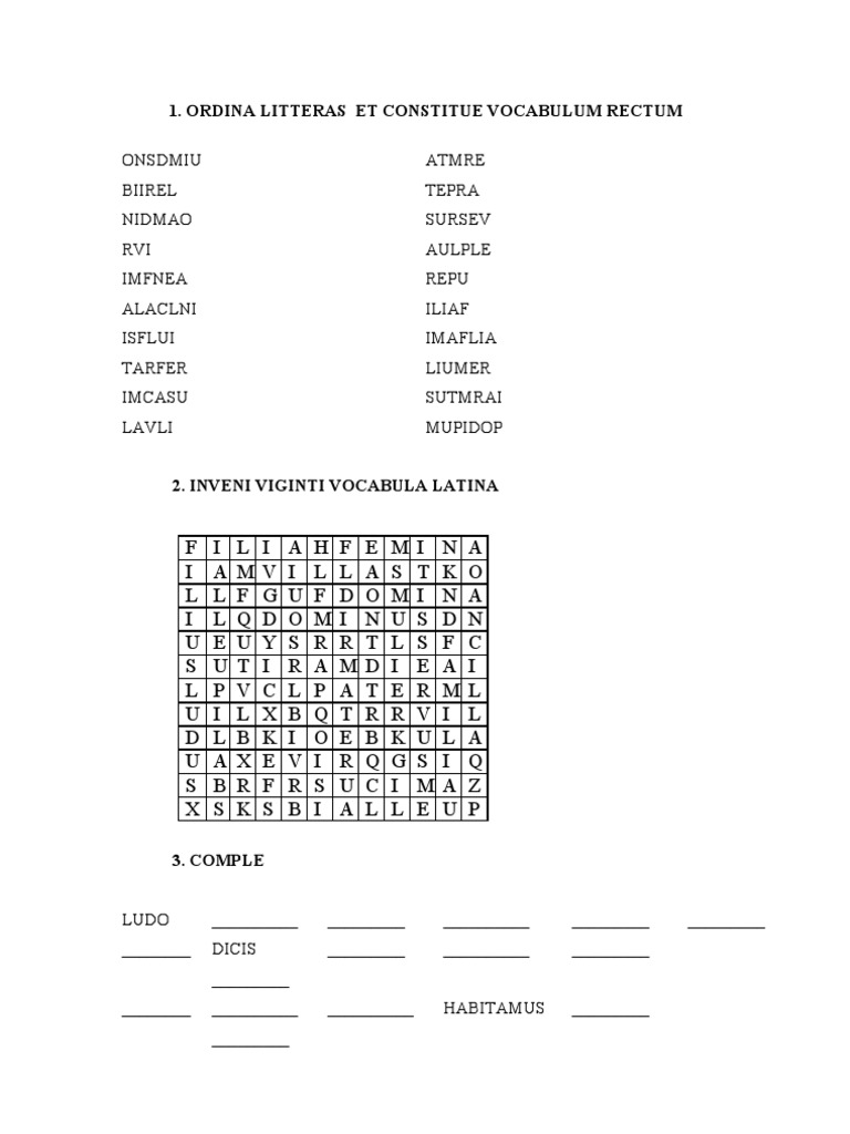 Latin Vocabulary Compilation | PDF | Foreign Language Studies | Science ...