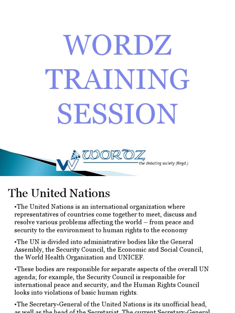 Model United Nations Presentation | PDF | United Nations ...