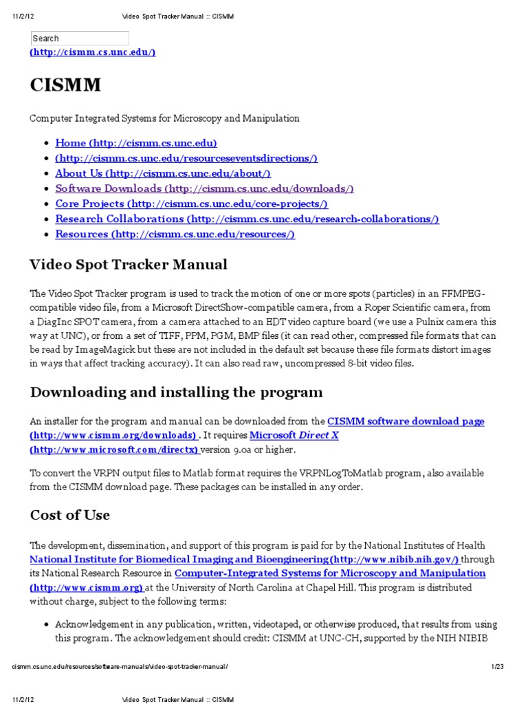 Video Spot Tracker | PDF | Areas Of Computer Science | Software