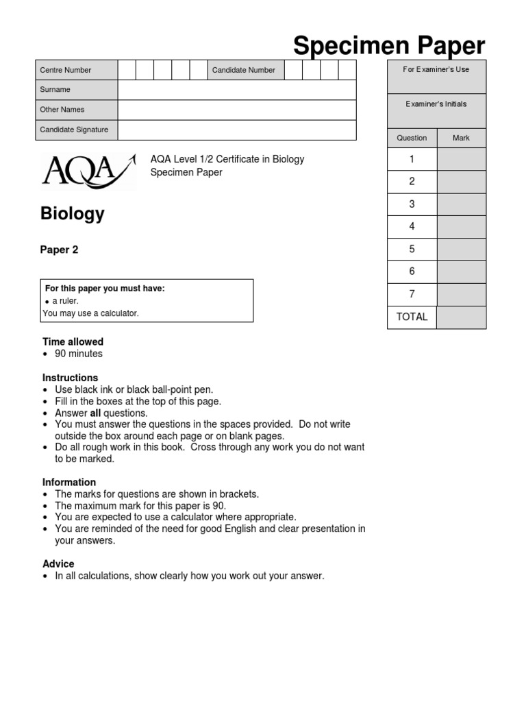 Aqa Igcse Biology Paper 2 | PDF | Blood Sugar | Diabetes Mellitus