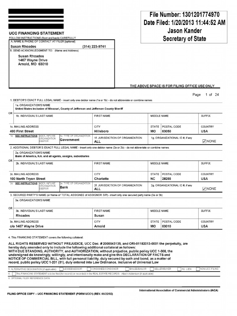 Ucc Financing Filing 1301201774970 | PDF