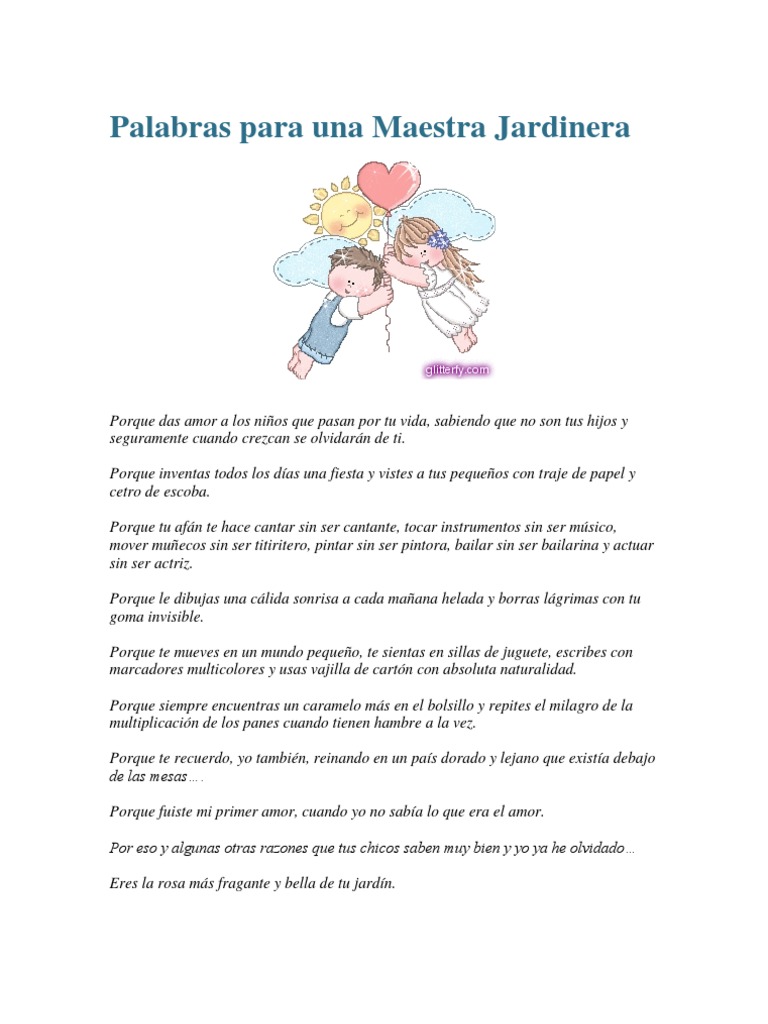 Maestra Jardinera | PDF | Amor