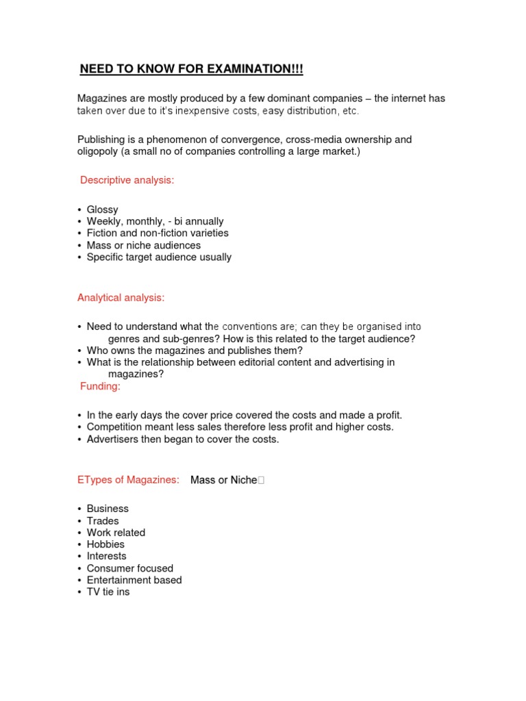 How Do Magazines Work? | PDF | Advertising | Target Audience