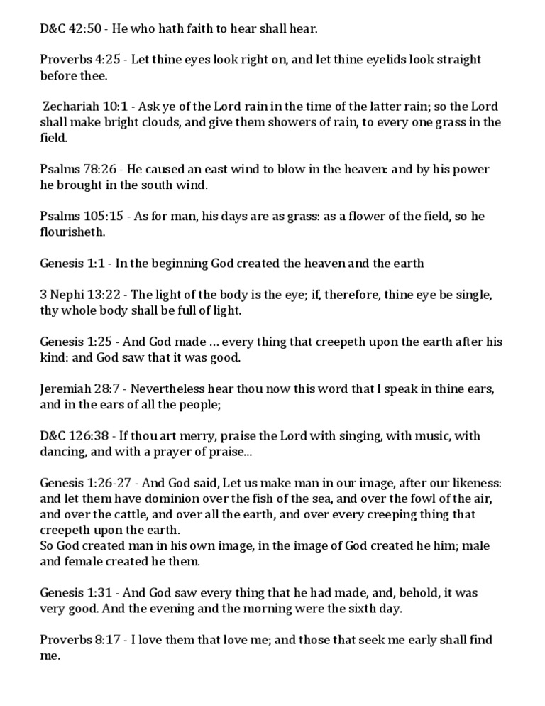 Scripture References | PDF | Religious Texts | Bible