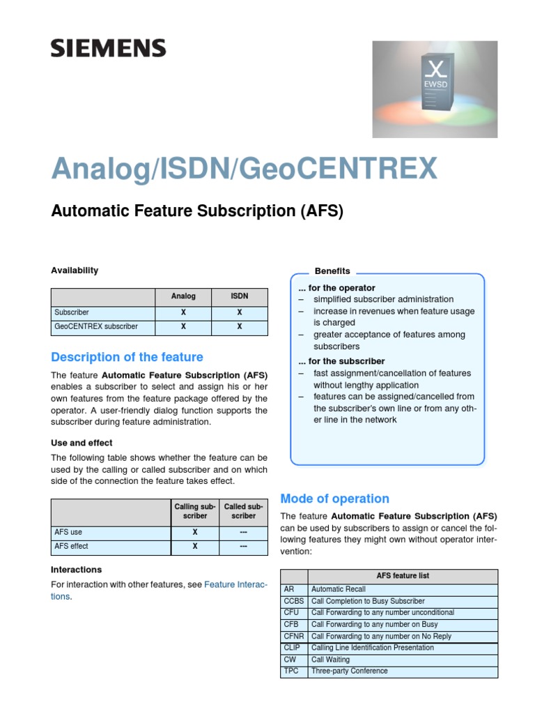 Ewsd v16 | PDF | Signaling (Telecommunications) | Subscription Business ...