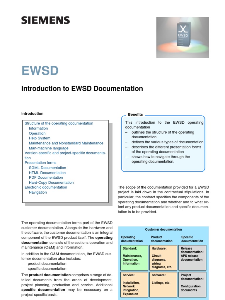 Introduction To EWSD Documentation: Benefits | Download Free PDF | Documentation | Portable ...