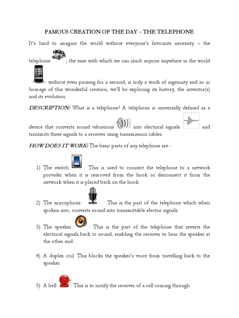 History and Evolution of the Telephone | PDF | Telephone | Loudspeaker