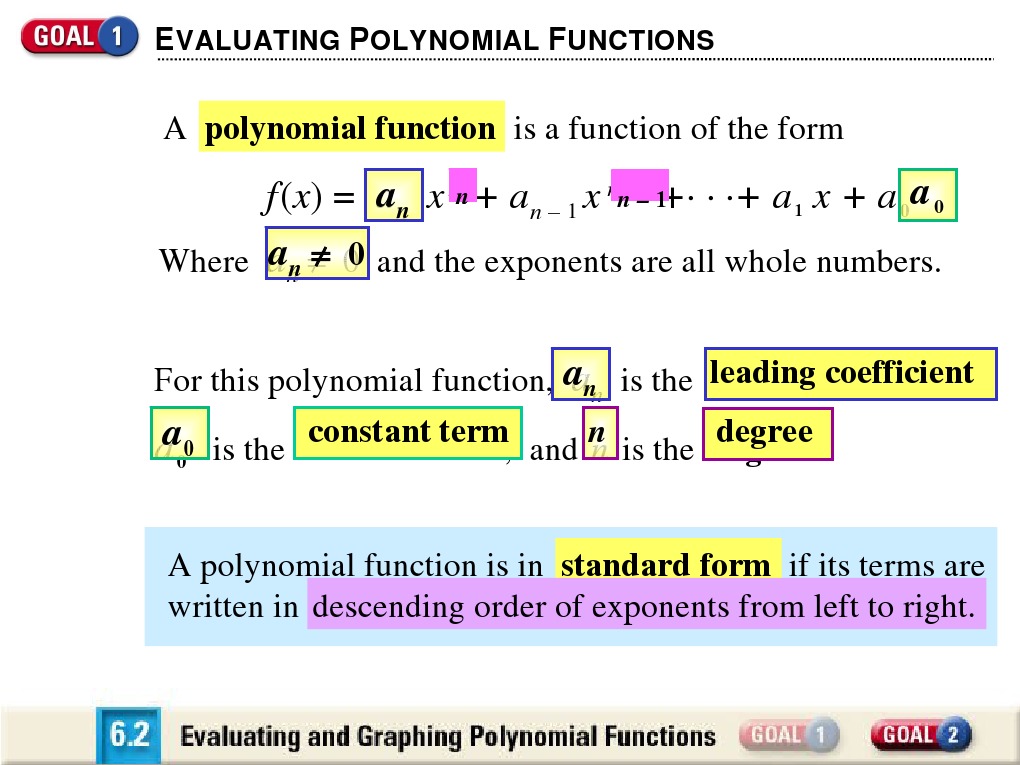 6 2 Evaluating and Graphing Polynomial Functions | PDF | Polynomial | Infinity