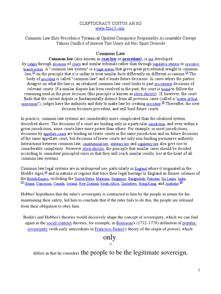 Cleptocracy Coitus Ah So | PDF | Conflict Of Interest | Precedent