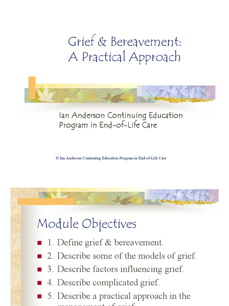 Grief and Bereavement | PDF | Grief | Behavioural Sciences