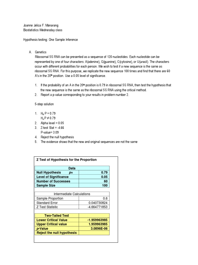 Intermediate Calculations Sample Proportion 0.6 Standard Error 0. ...