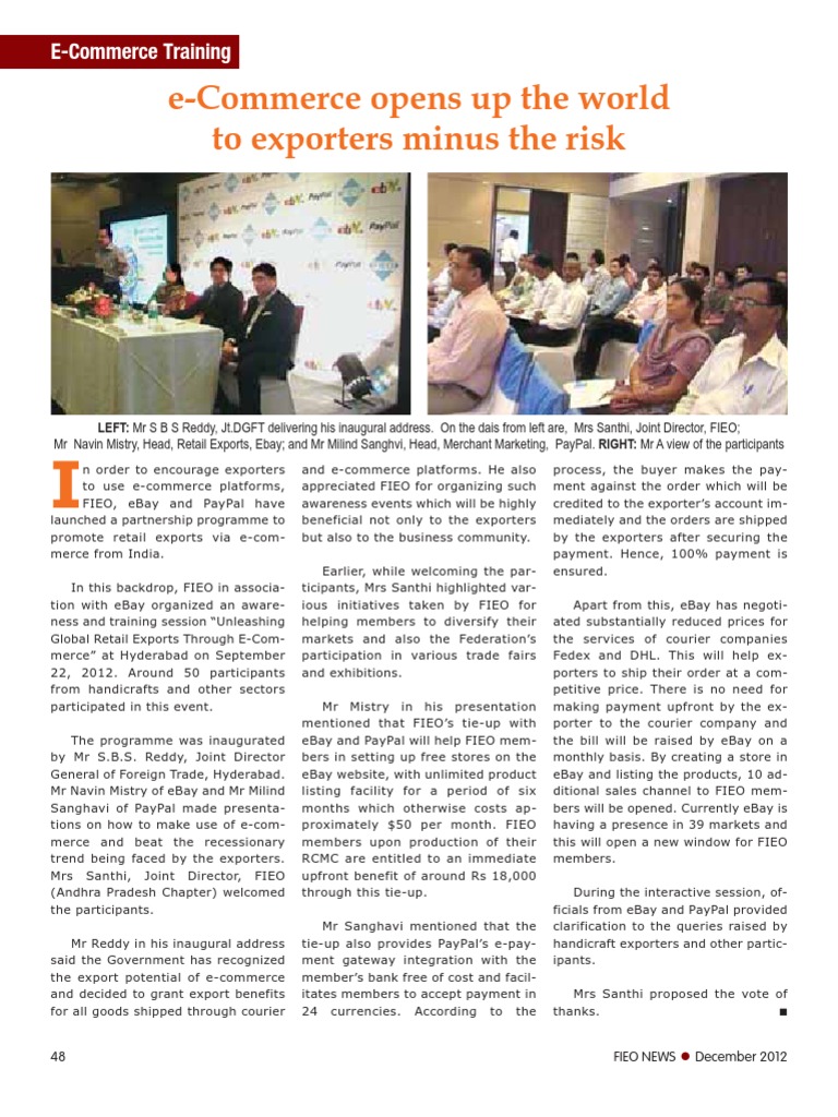 E-Commerce Training | PDF | E Bay | Exports