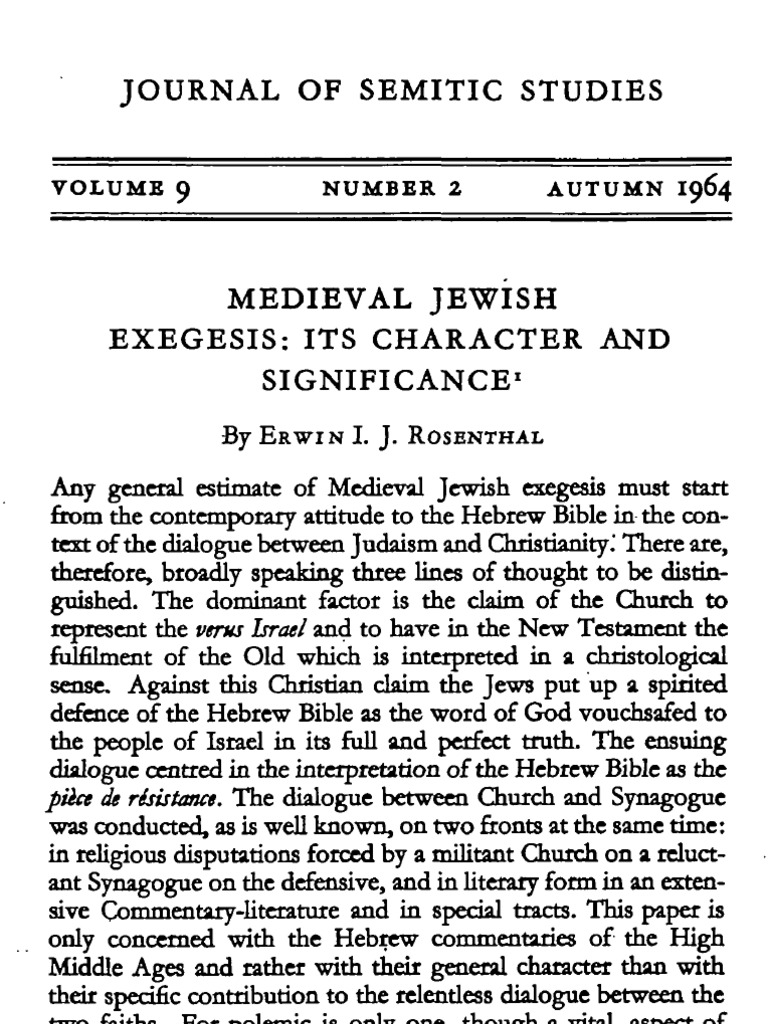 Jewish Exegesis | PDF | Exegesis | Maimonides