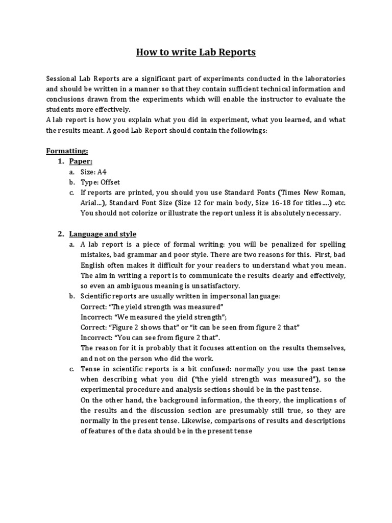 How To Write Lab Reports | PDF | Experiment | Line (Geometry)