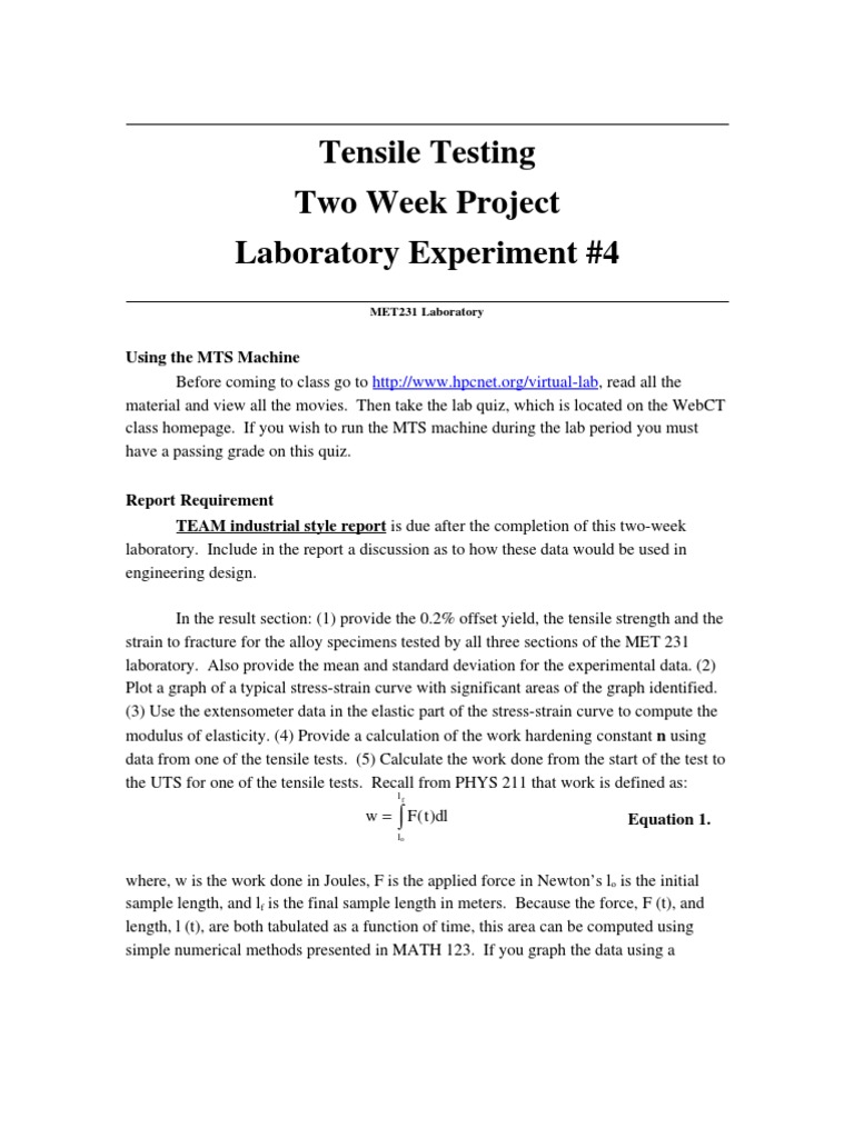 Tensile Test Report | Ultimate Tensile Strength | Deformation (Engineering)