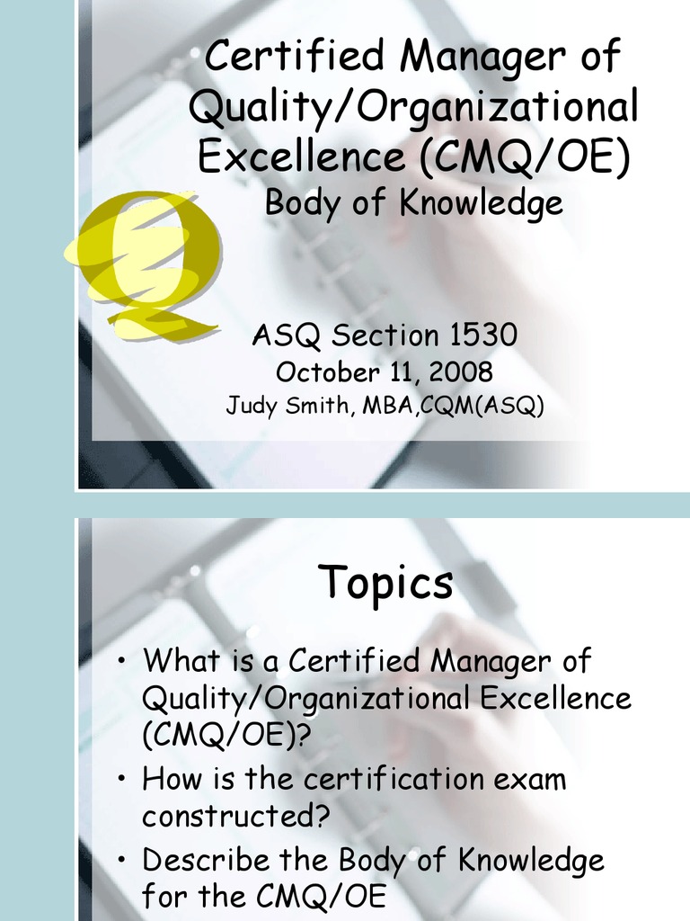 CMQ/OE | PDF | Strategic Planning | Leadership