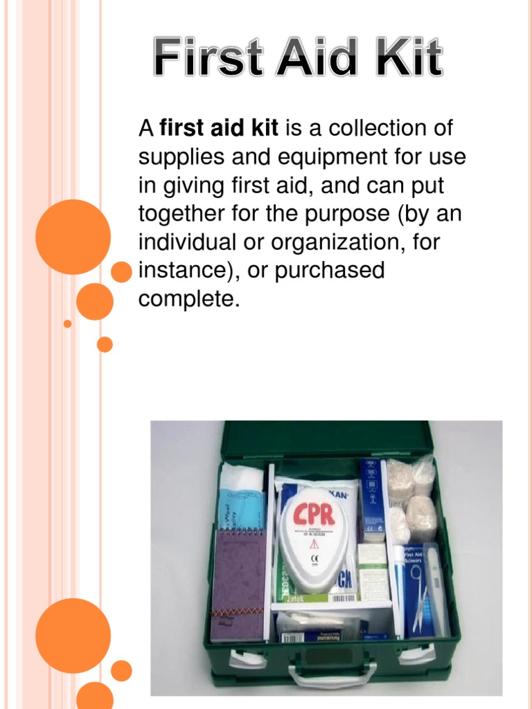 First Aid Kit | PDF | Wound | First Aid