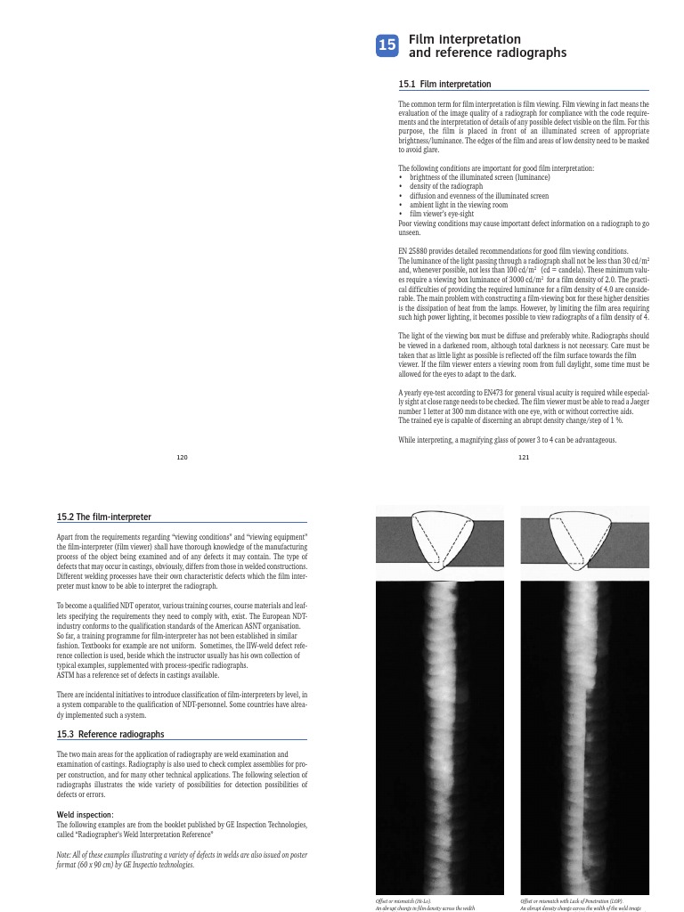 Film Interpretation and Reference Radiographs | Download Free PDF ...
